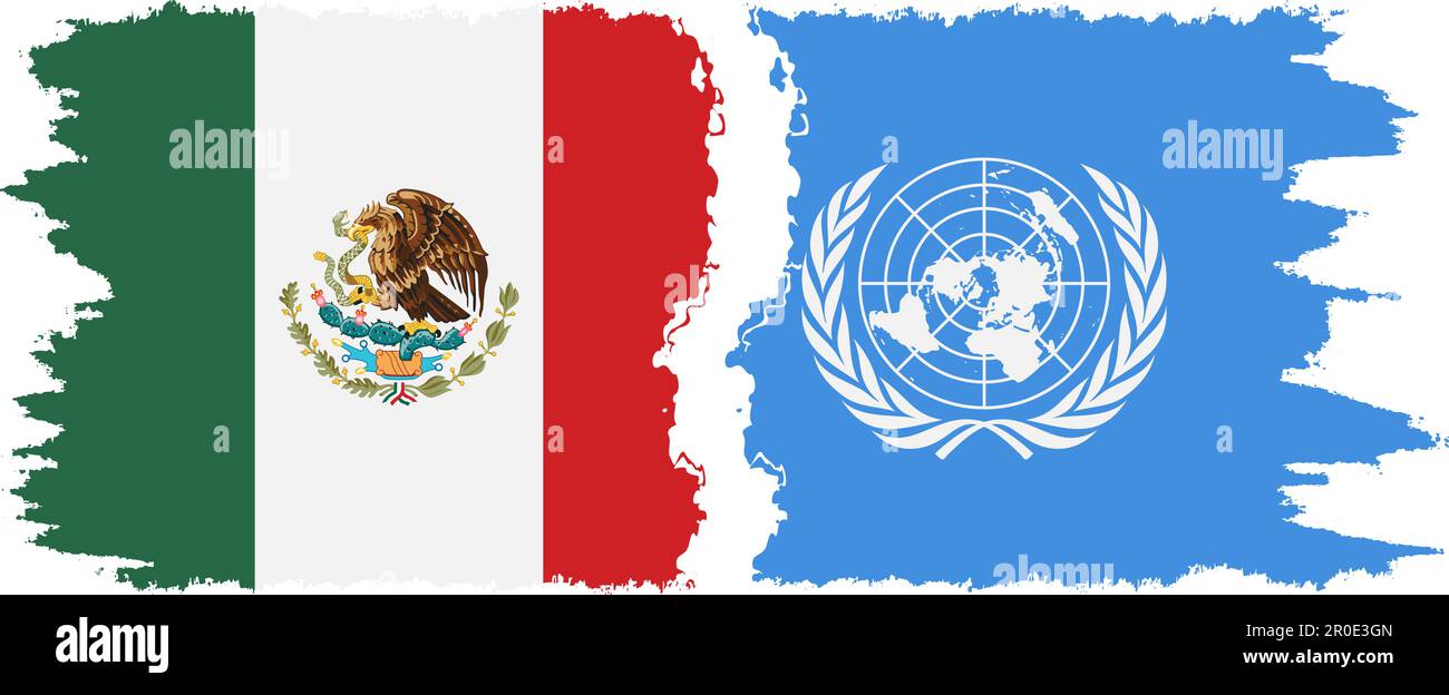 UN and Mexico grunge flags connection, vector Stock Vector Image & Art ...