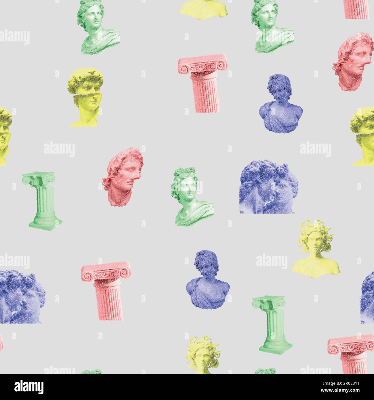 Antique ancient greek human statue, roman column, greek sculpture ...