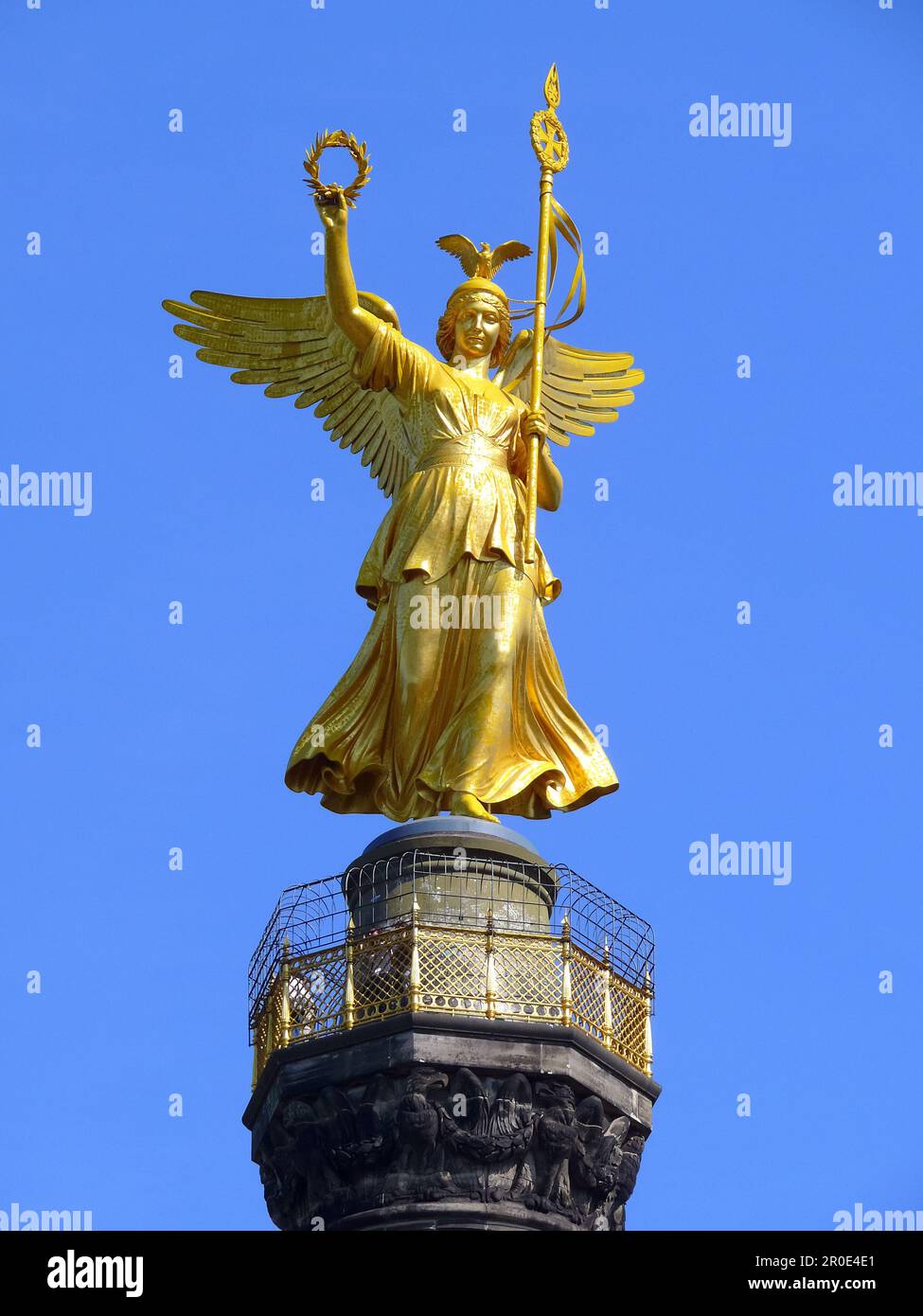 The statue of Victoria, Victory Column monument by Heinrich Strack, Siegessäule, Großer ...