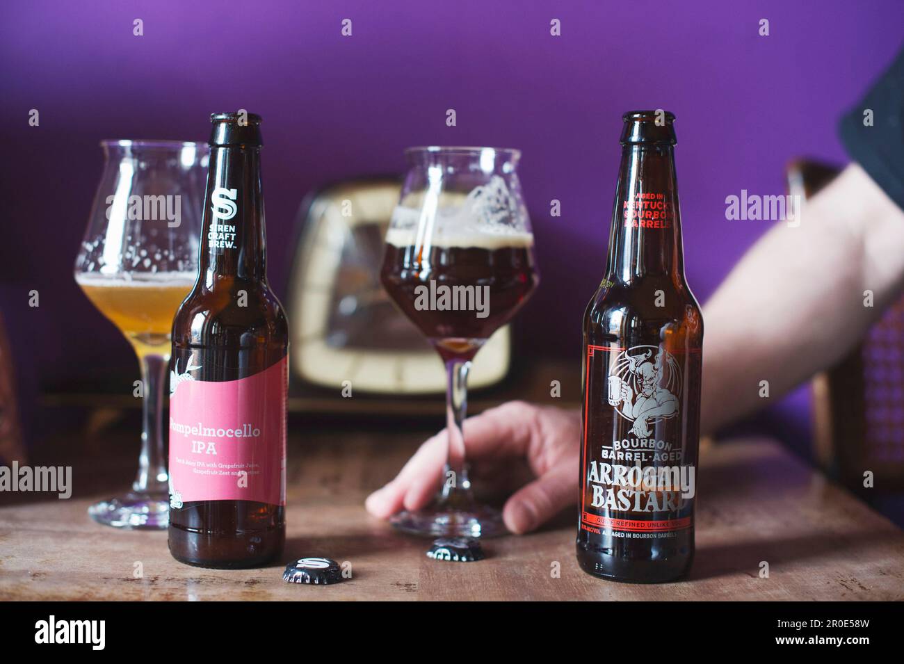 Craft beer in the Monterey Bar, Berlin Stock Photo - Alamy