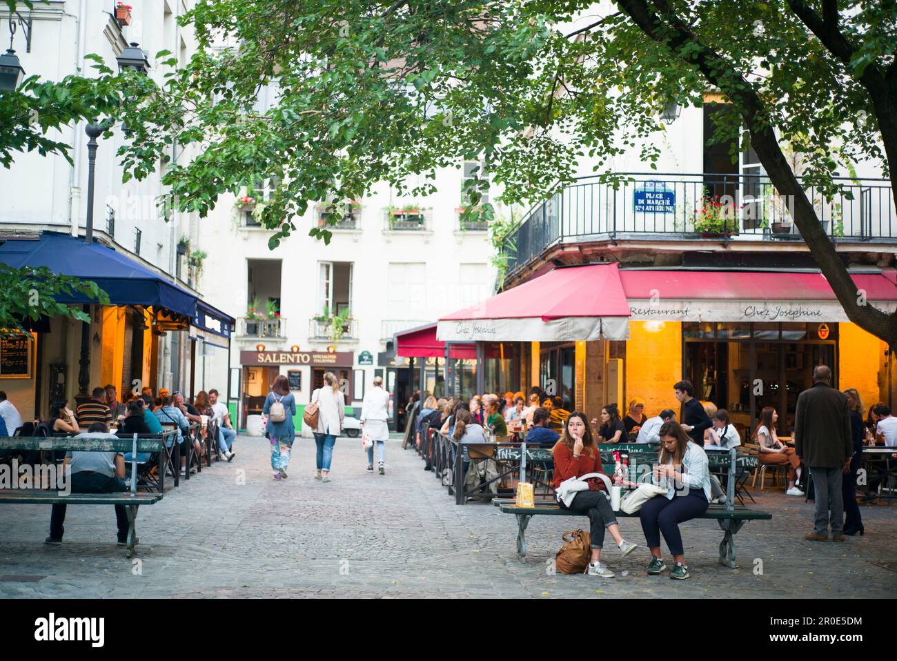 'Place du Marché Sainte Catherine', a square in Marais, Paris, France ...