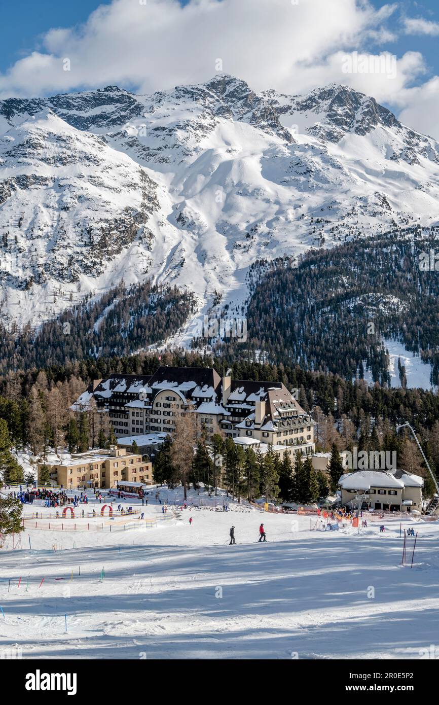 Switzerland, Engadin, St.Moritz: Luxury Hotel Suvretta House Stock ...