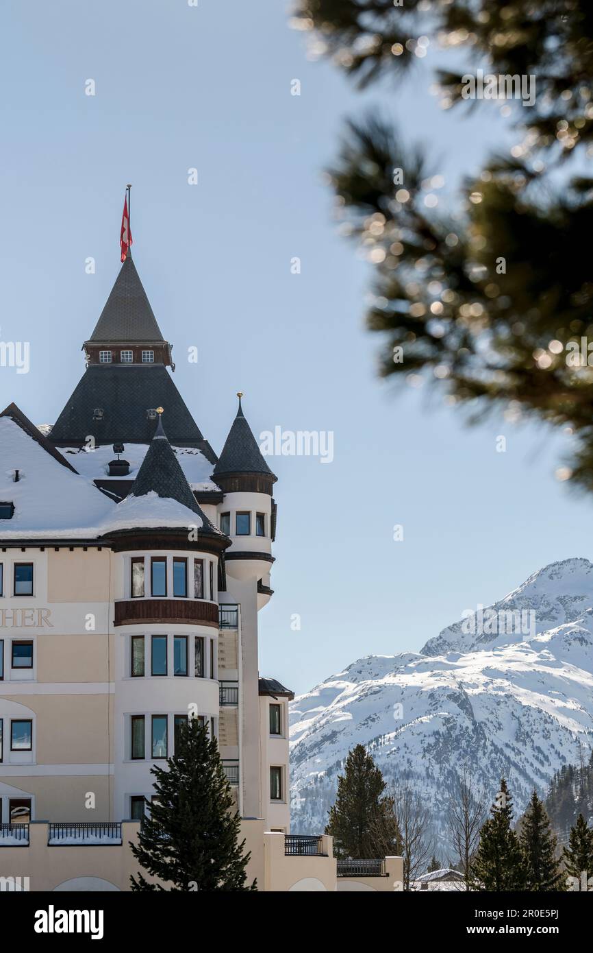 Switzerland, Engadin, Pontresina: Hotel Walther Stock Photo - Alamy