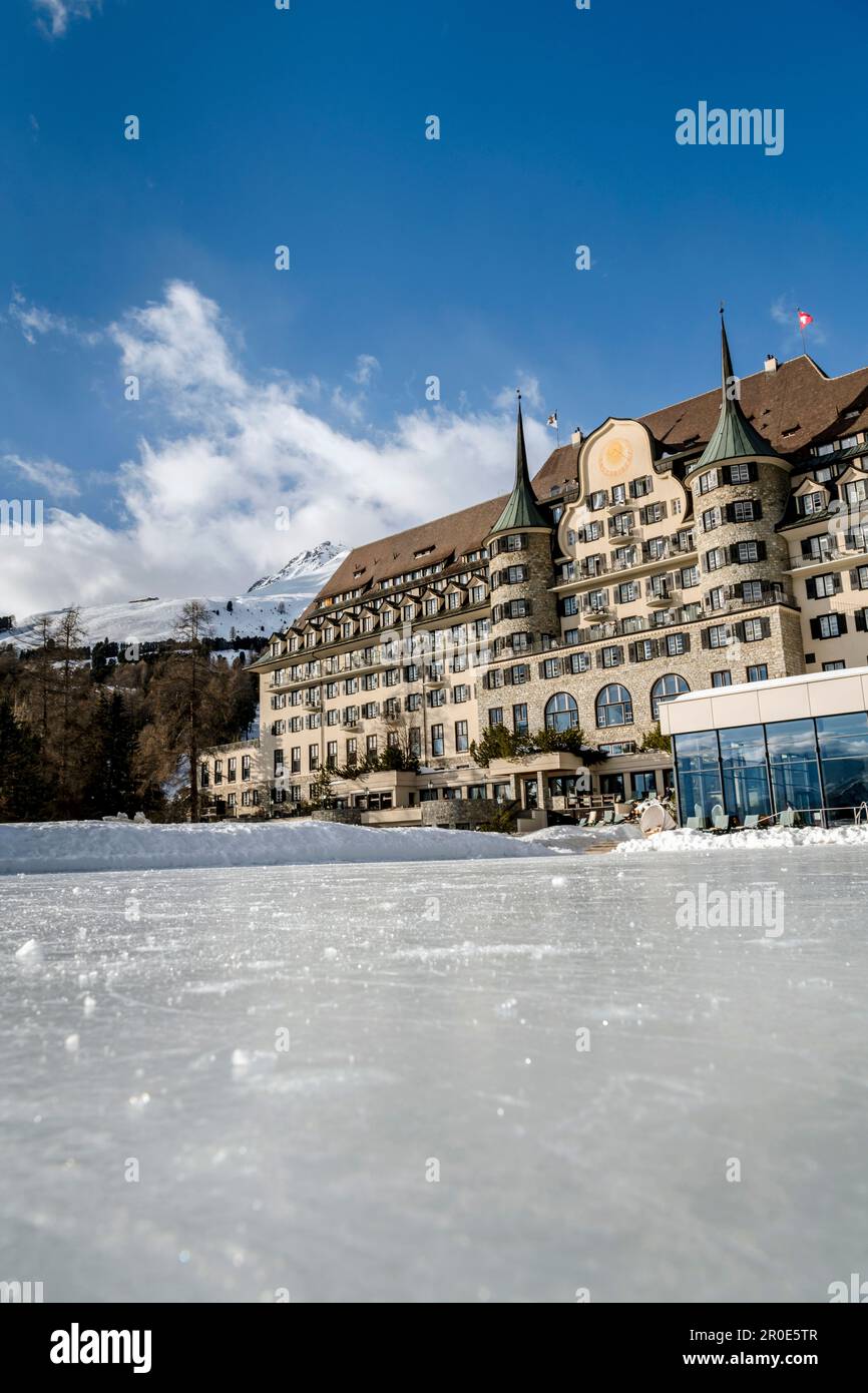 Switzerland, Engadin, St.Moritz: Luxury Hotel Suvretta House Stock ...