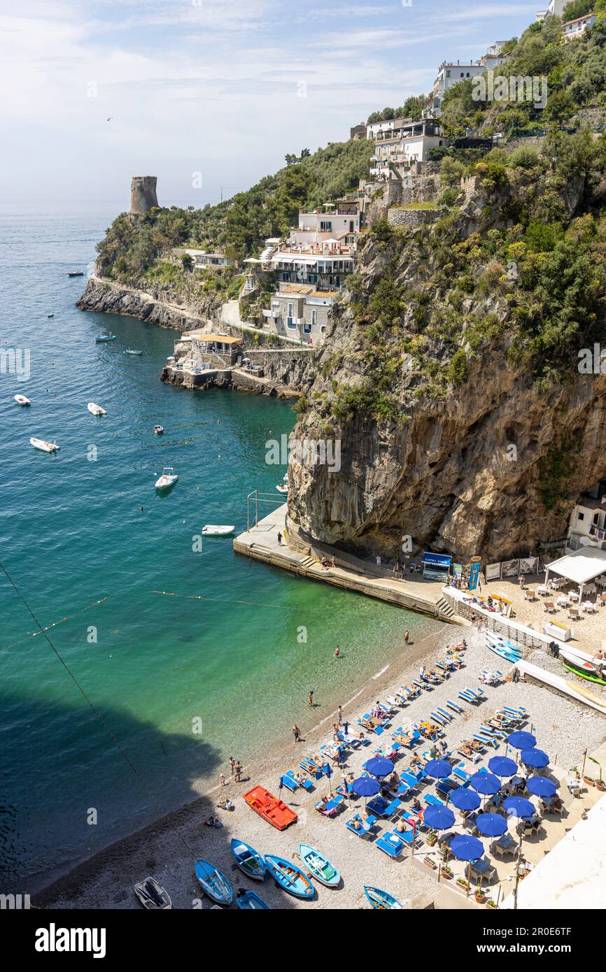 Spiaggia Grande, Praiano, Amalfi Coast, Campania, Italy Stock Photo - Alamy