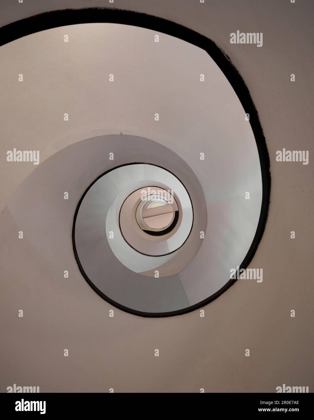 A spiral staircase in the Stockman department store, Helsinki, Finland ...