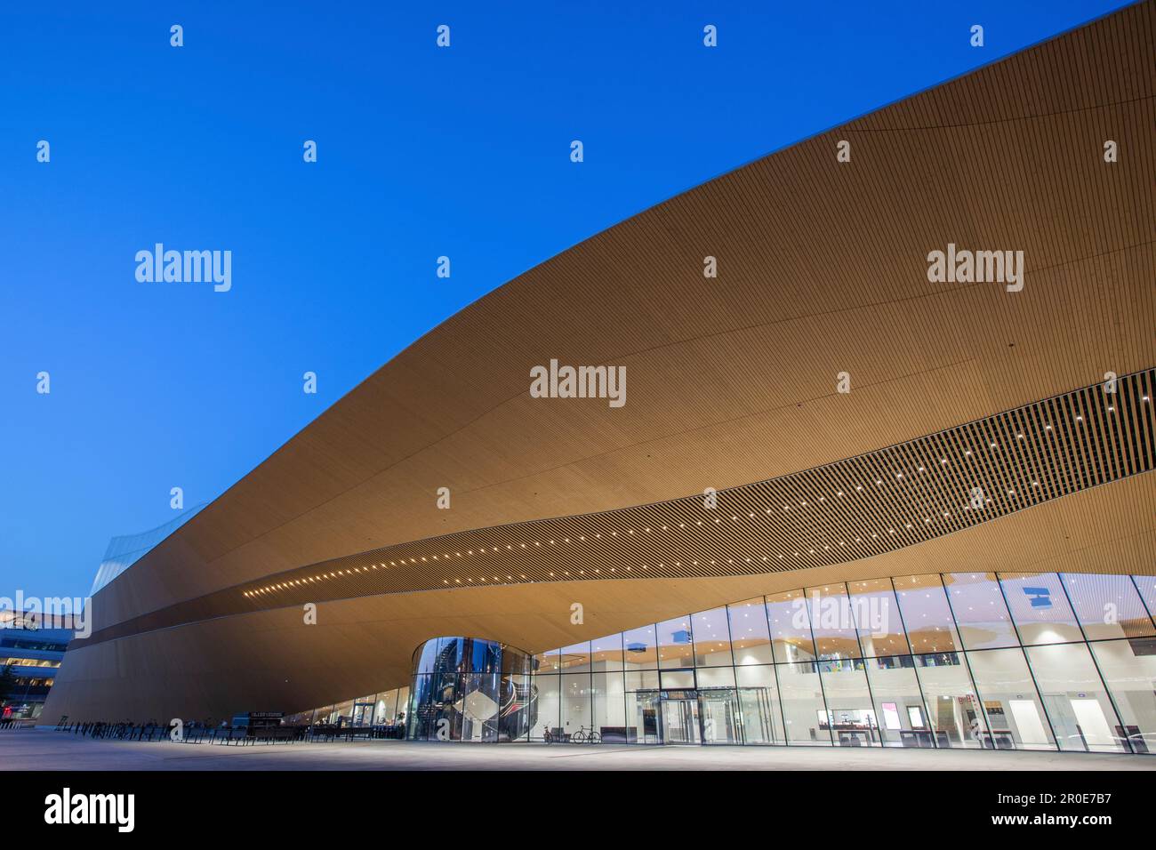 The Oodi Central Library by night, Helsinki, Finland Stock Photo - Alamy