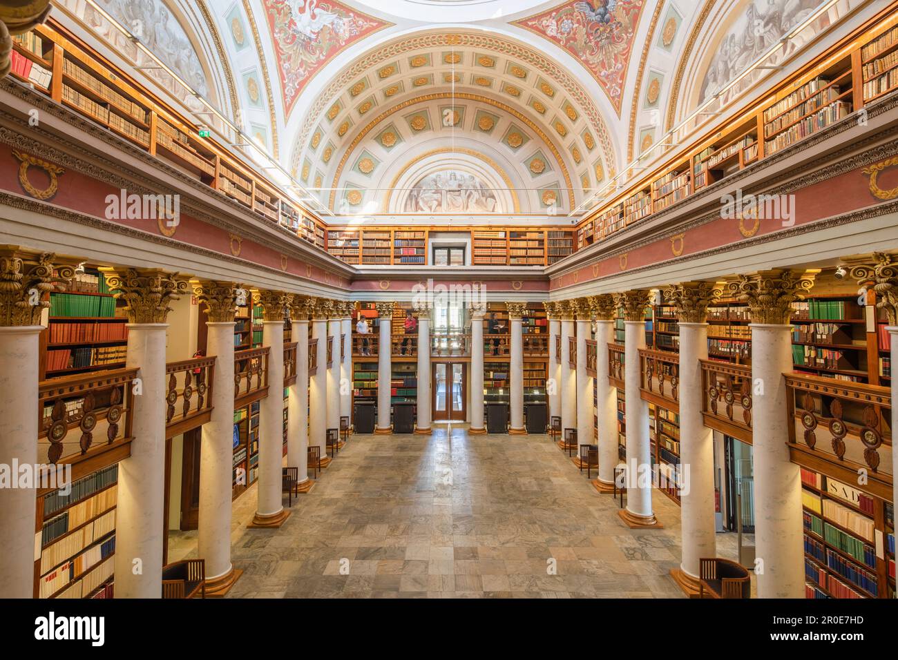 The domed hallway at the National Library of Finland, Helsinki Stock ...