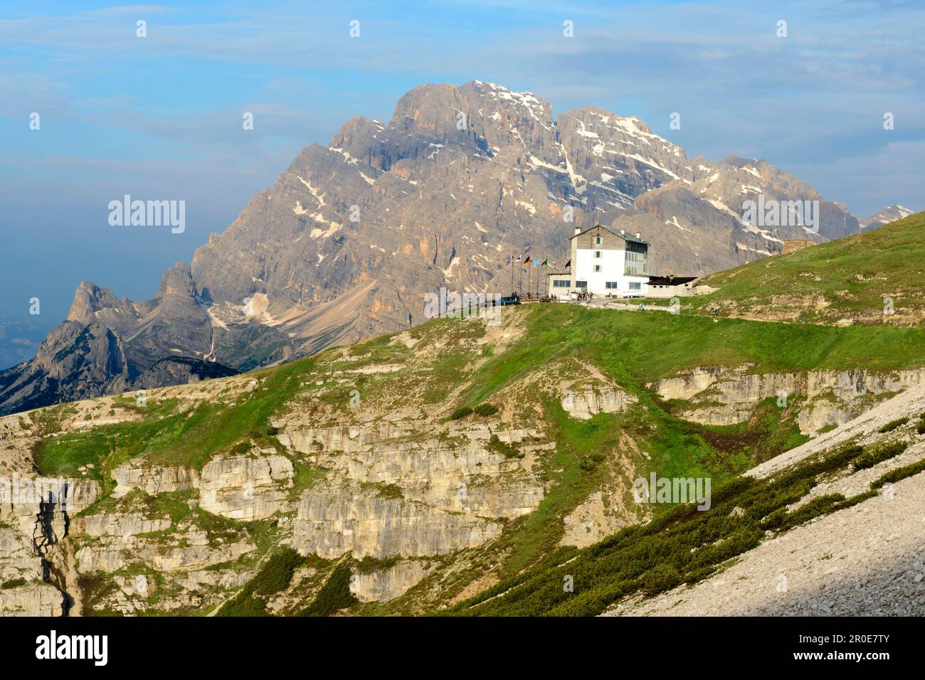 Tree battlements, South Tyrol, Sesto Dolomiti Alps, Italy (Tre Cime di ...