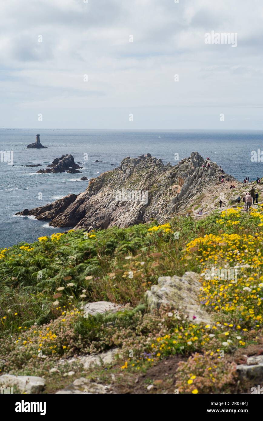 Phare de la Vieille, Ile de Sein, Pointe du Raz, Finistere, Brittany ...