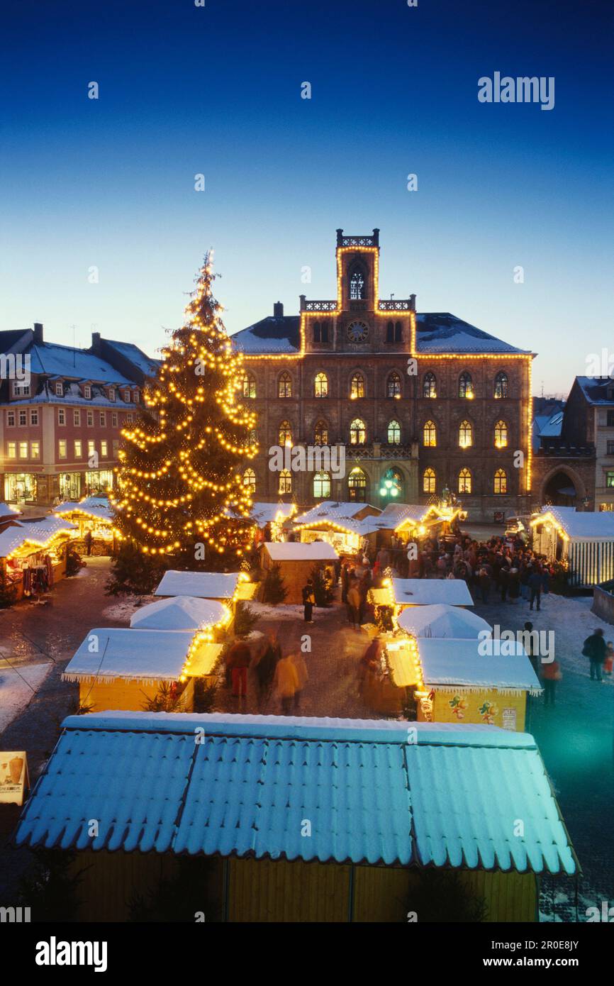 Christmas market in Weimar, Thuringia, Germany Stock Photo - Alamy
