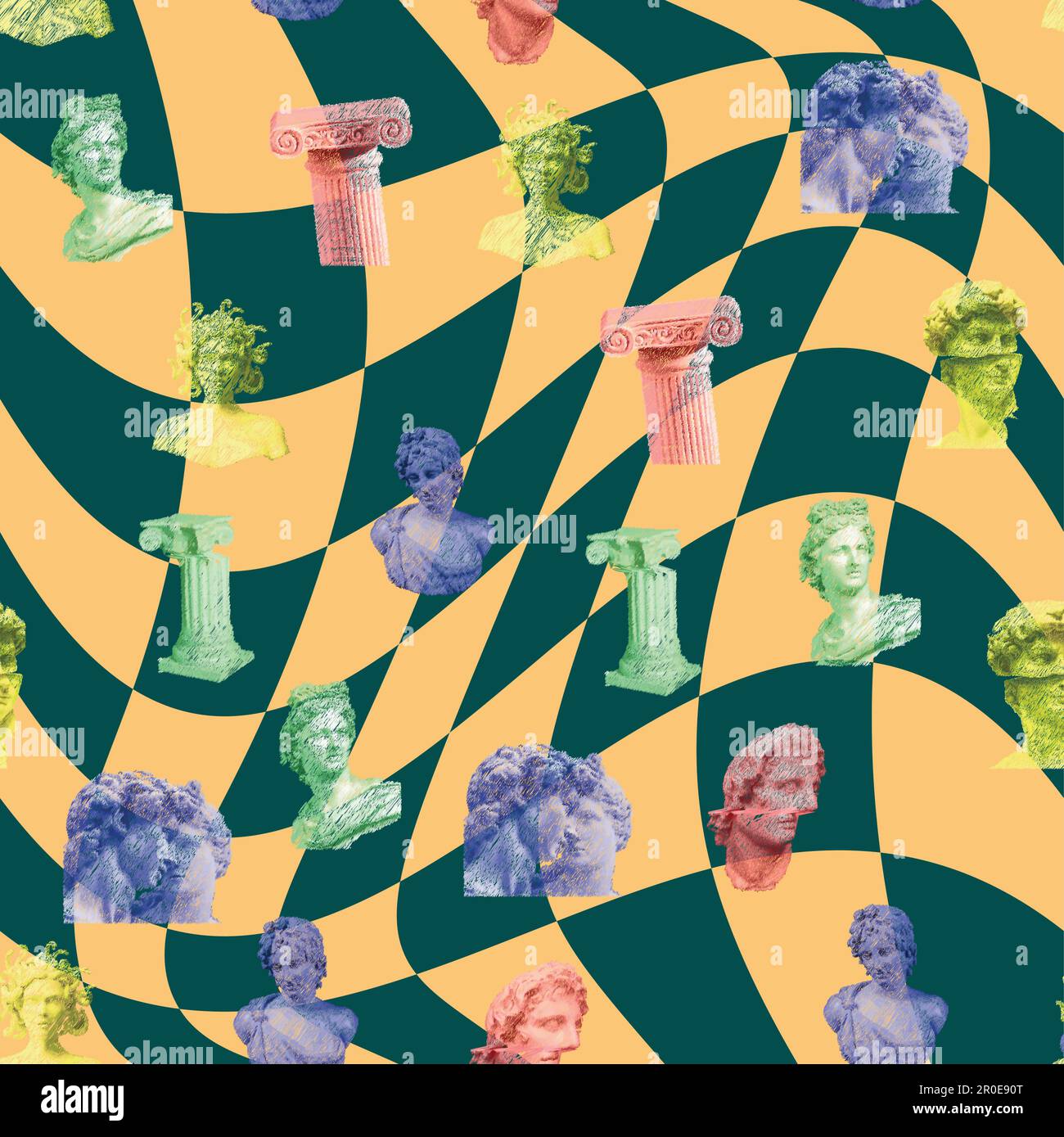 Antique ancient greek human statue, roman column, greek sculpture ...