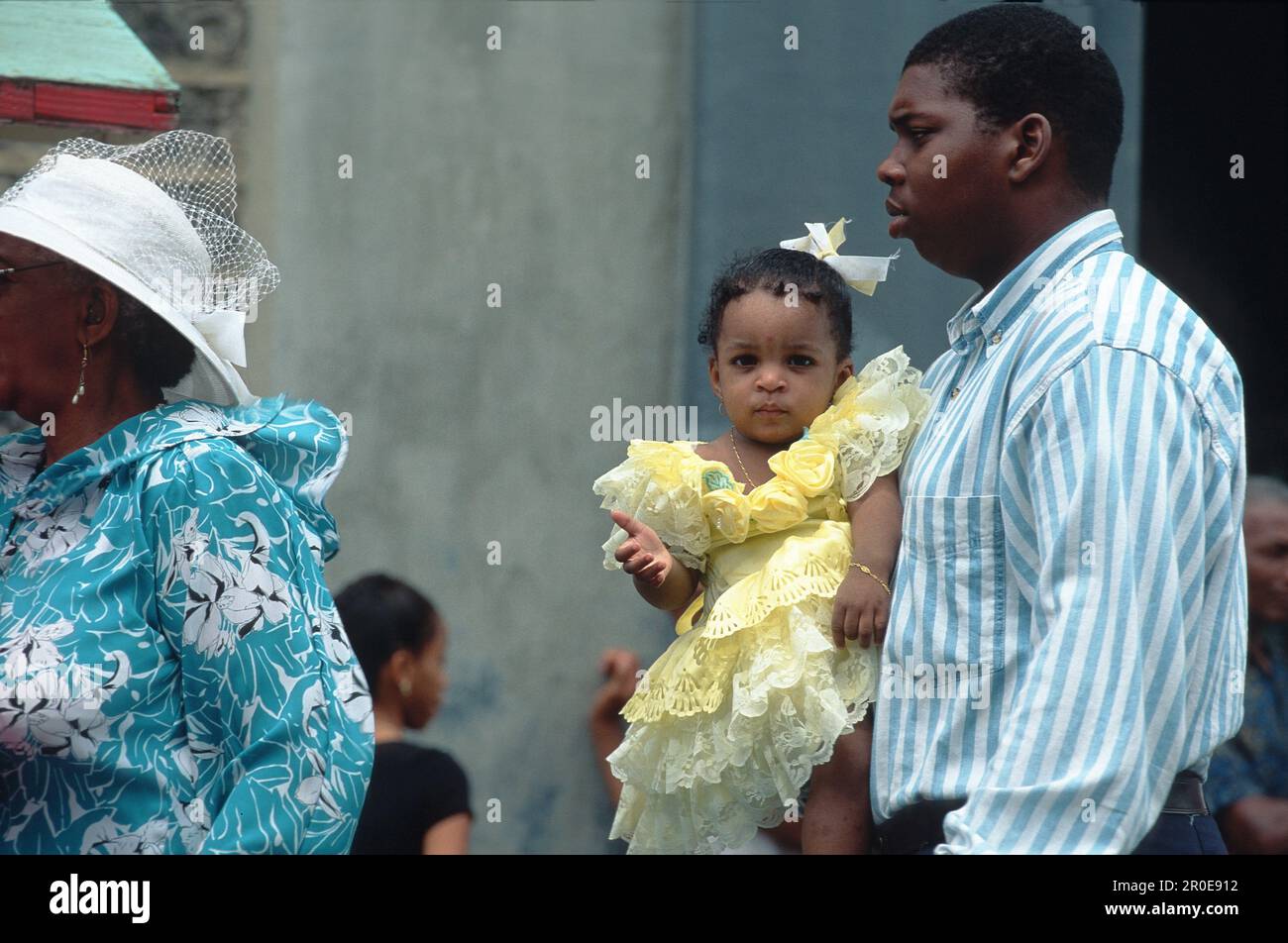 Father with kid, St. Lucia, Caribbean Stock Photo - Alamy