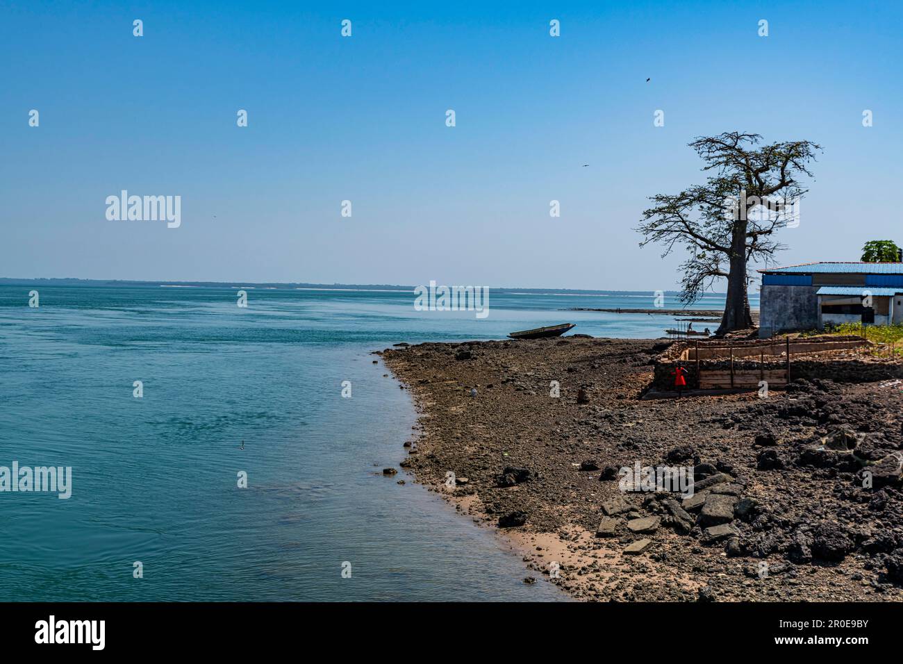 Harbour of Bubaque island, Bijagos archipelago, Guinea Bissau Stock ...