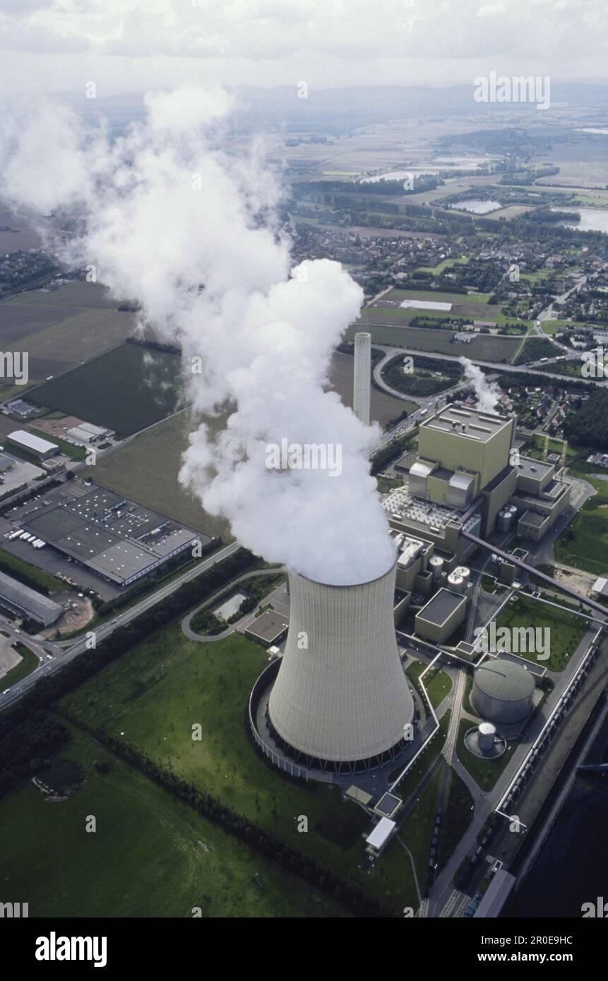 Aerial view of lignite-fired power plant Stock Photo - Alamy