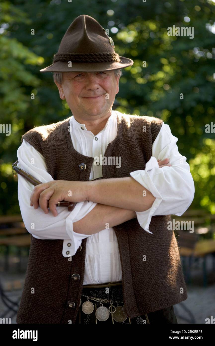 Portrait bavarian man holding beer hi-res stock photography and images ...