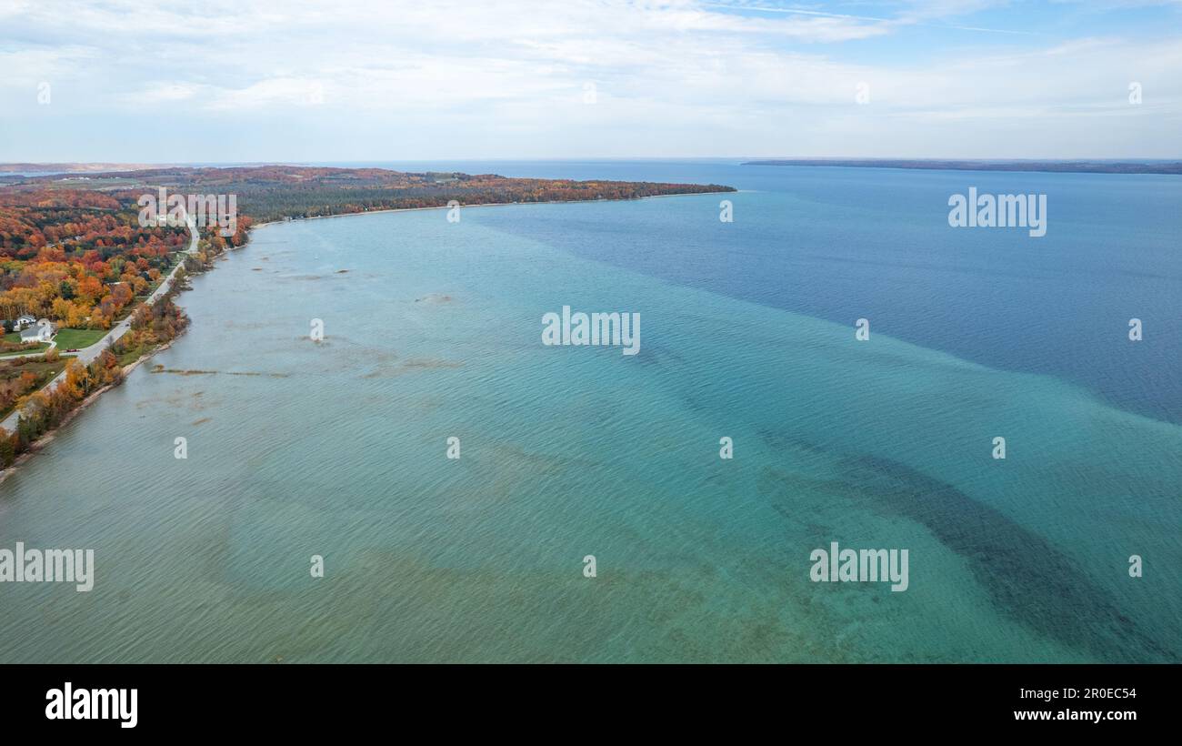 Birds eye view of river in michigan hi-res stock photography and images ...