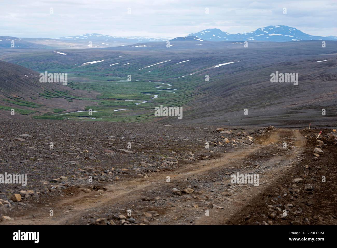 Slope, highlands, near Halslon reservoir, Iceland Stock Photo - Alamy