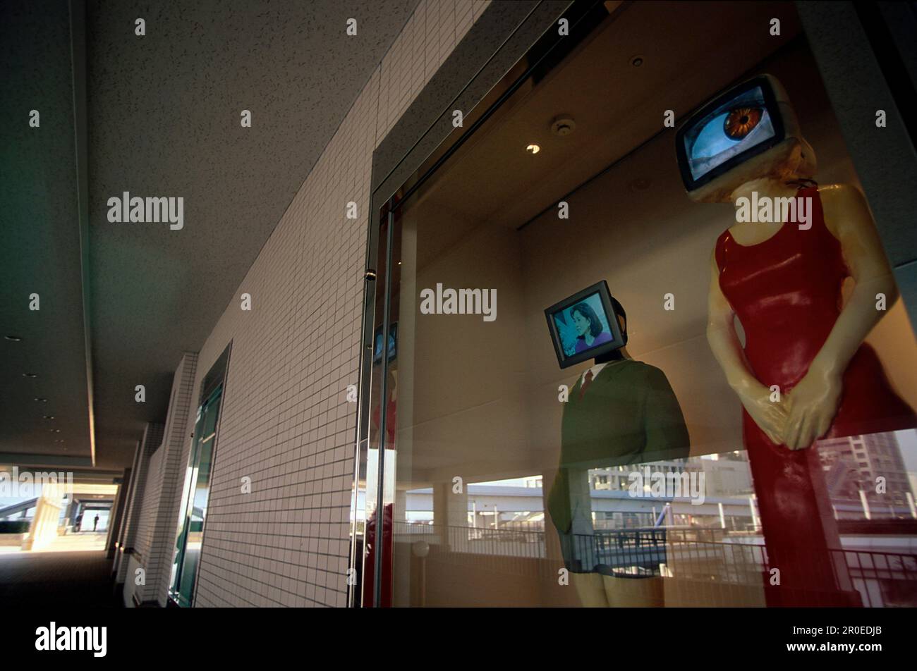 TV-Installation, Daiba, Teleport Town, Tok.Bay Tokyo, Japan Stock Photo ...