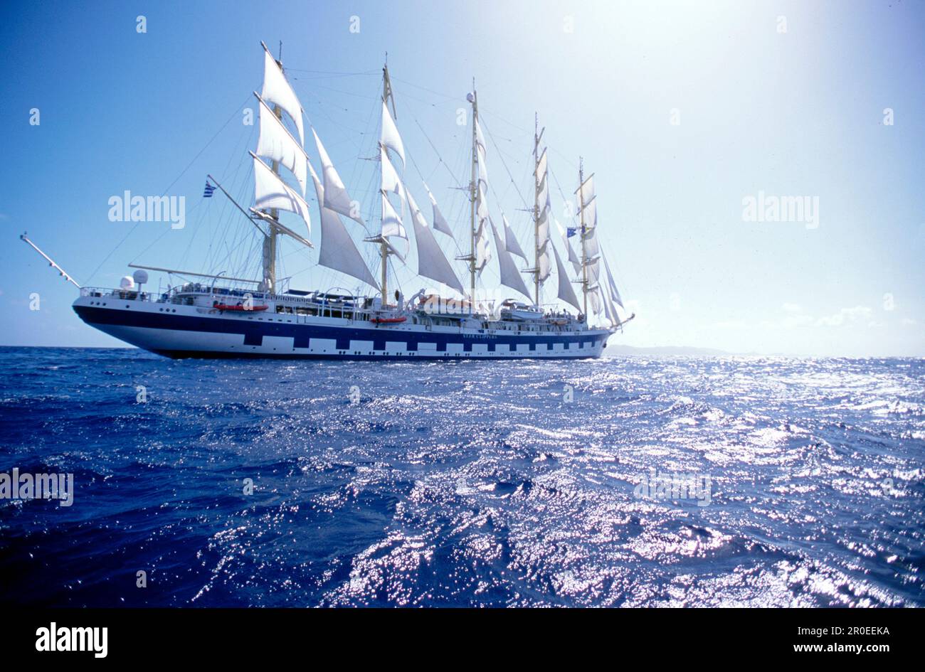 Royal Clipper sailing ship, Caribbean Stock Photo - Alamy