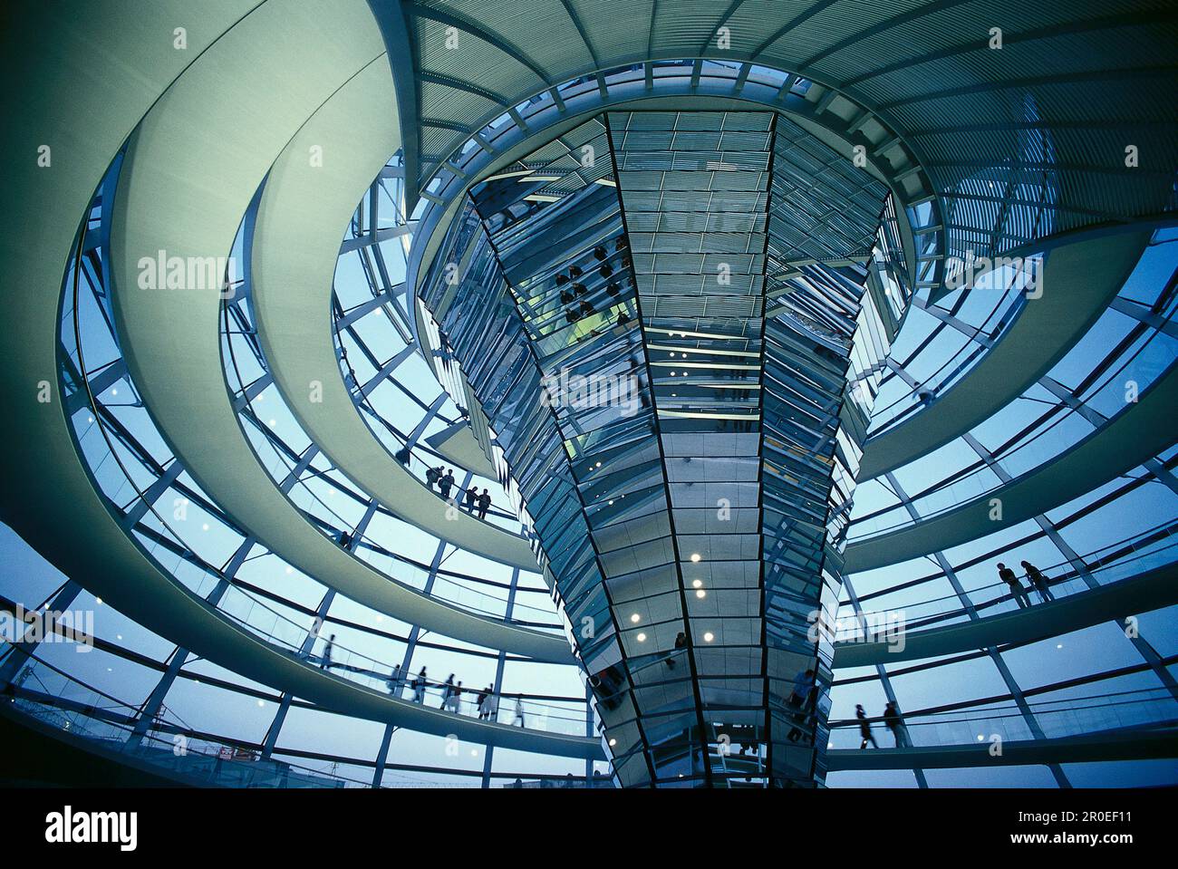 Glass dome, designed by Norman Foster, Reichstag, Berlin, Germany Stock ...