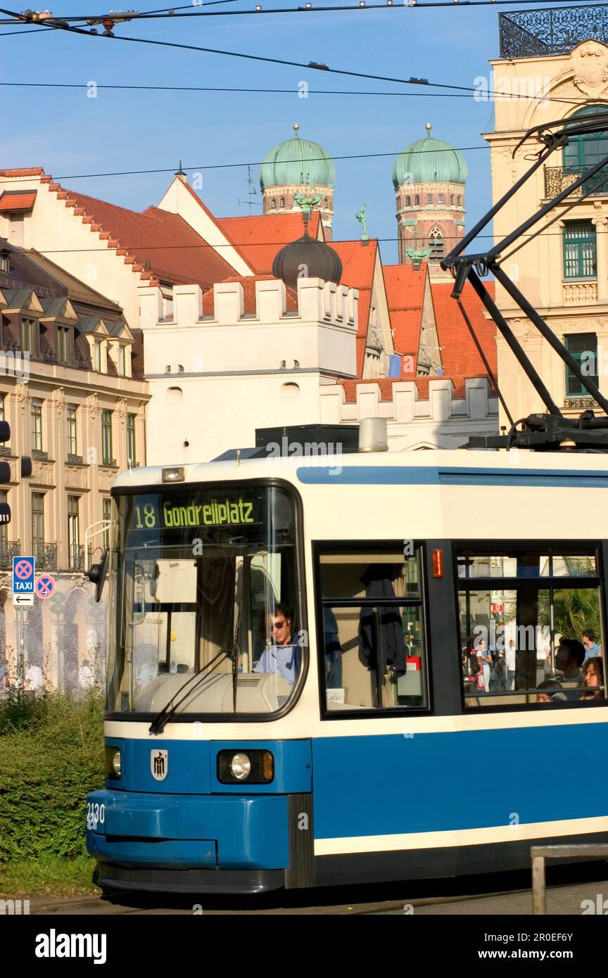 Tramway at Karlsplatz, Stachus, Munich, Bavaria, Germany Stock Photo ...