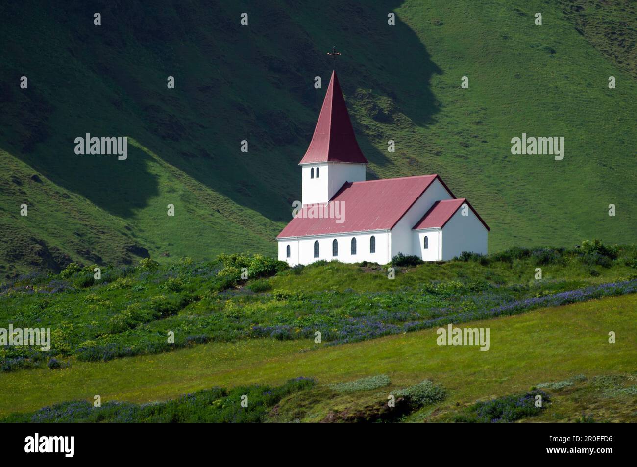 Church, Vik i Myrdal, Iceland, Vikurkirkja Stock Photo - Alamy