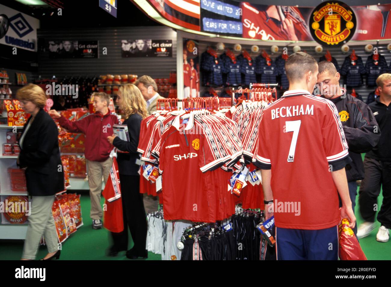 Manchester United Shop, England, United Kingdom Stock Photo - Alamy