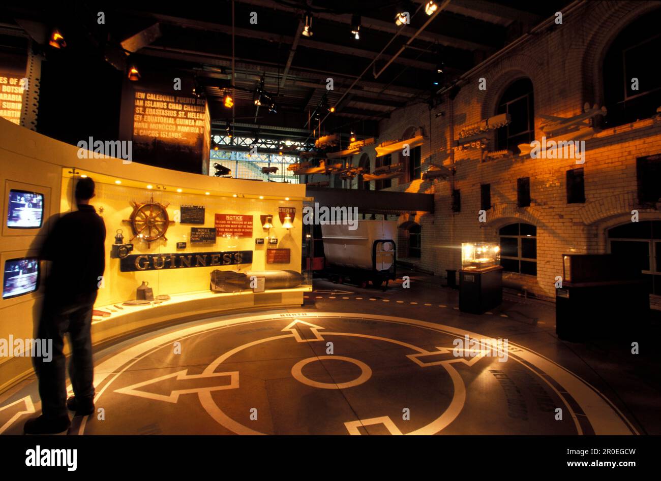 Interior view of the museum The Storehouse, Guinness Brewery, Dublin ...