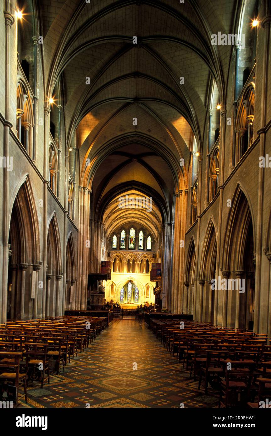Interior view of St. Patrick' s Cathedral, Dublin, Ireland, Europe ...
