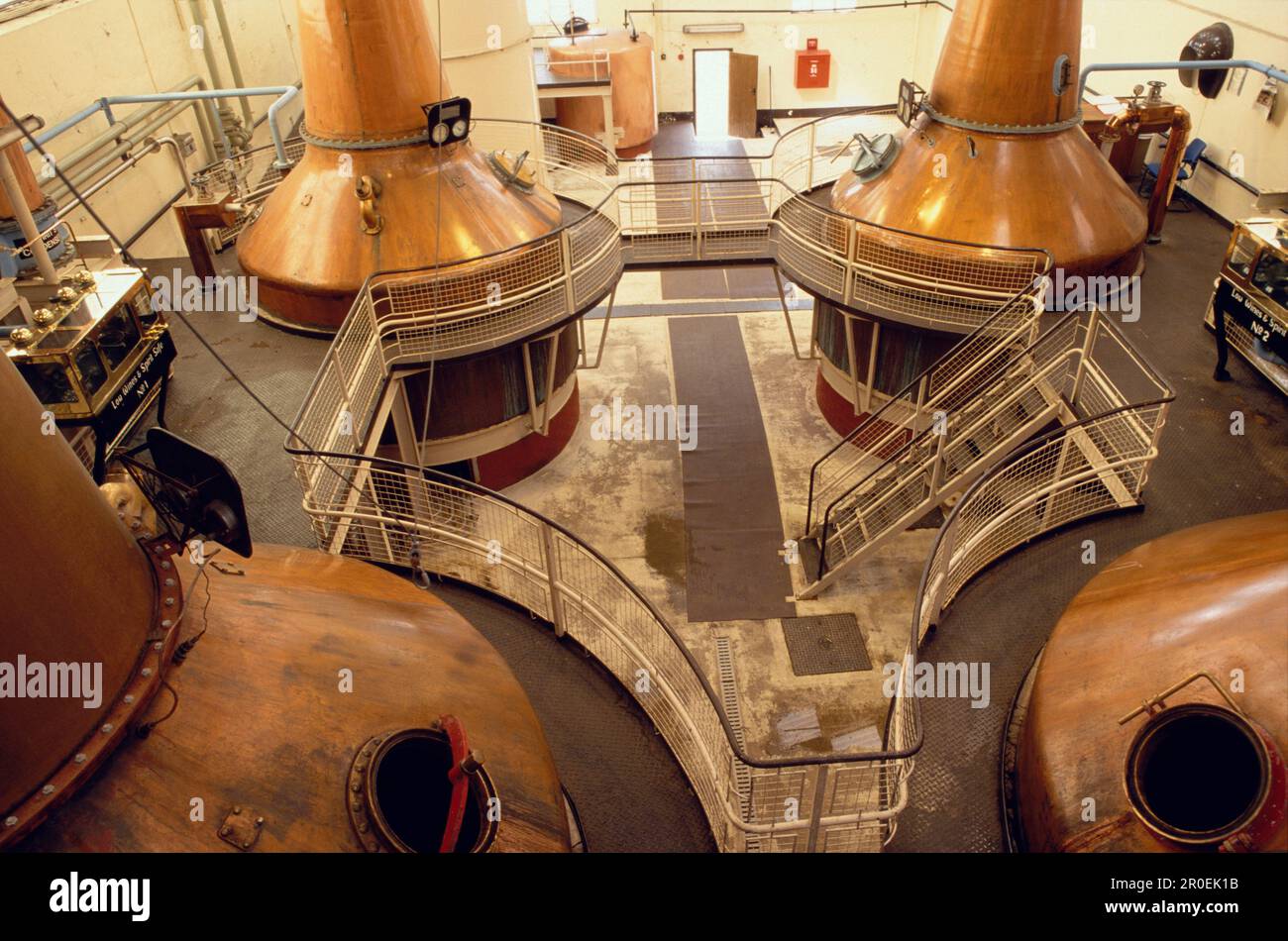 Copper still pots at Ben Nevis distillery, Fort William, Invernesshire ...