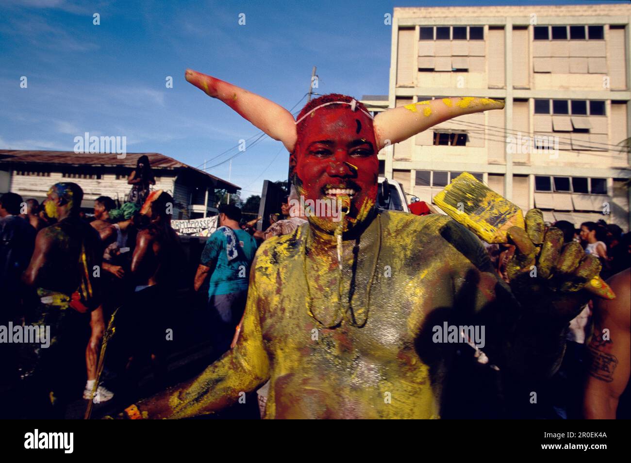Nightly carnival with mud and paint, Carnival, Port of Spain Trinidad ...