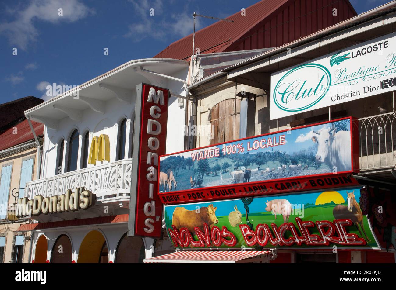 Facades, Balconies, Signs, Facades and balcony of a row of houses in ...