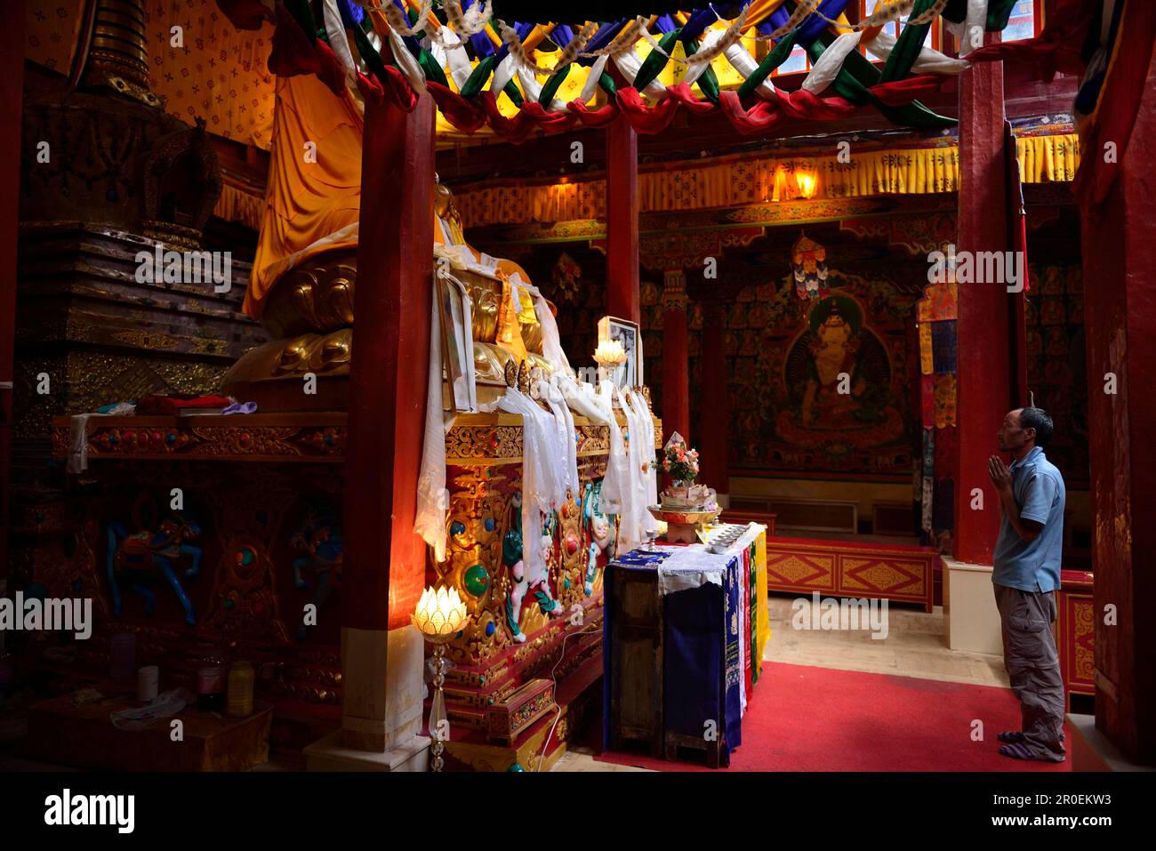 Buddha statue, Hemis Festival, Hemis Monastery, Ladakh, Jammu and ...