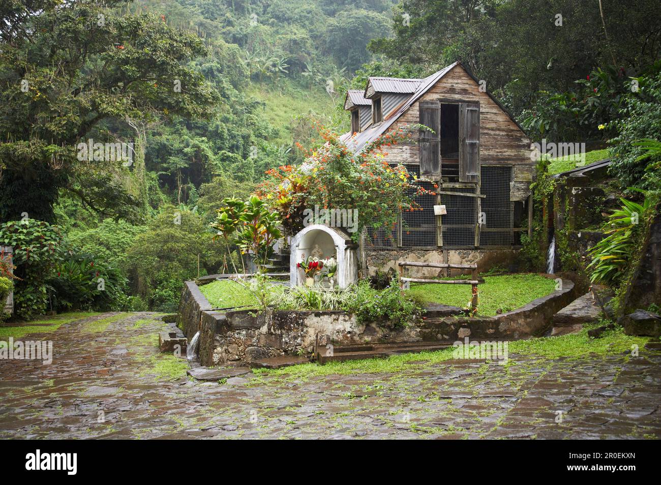 House with garden at a coffee plantation, La Griveliere, Kaffee ...