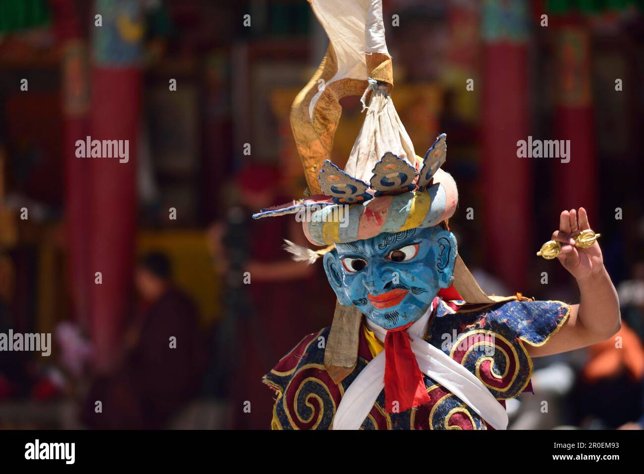 Mask dancers, Hemis Festival, Hemis Monastery, Ladakh, Jammu and ...