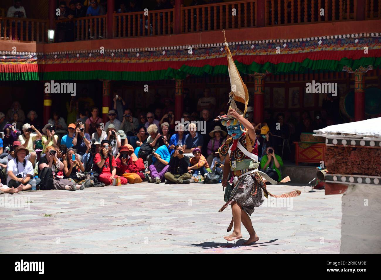 Mask dancers, Hemis Festival, Hemis Monastery, Ladakh, Jammu and ...