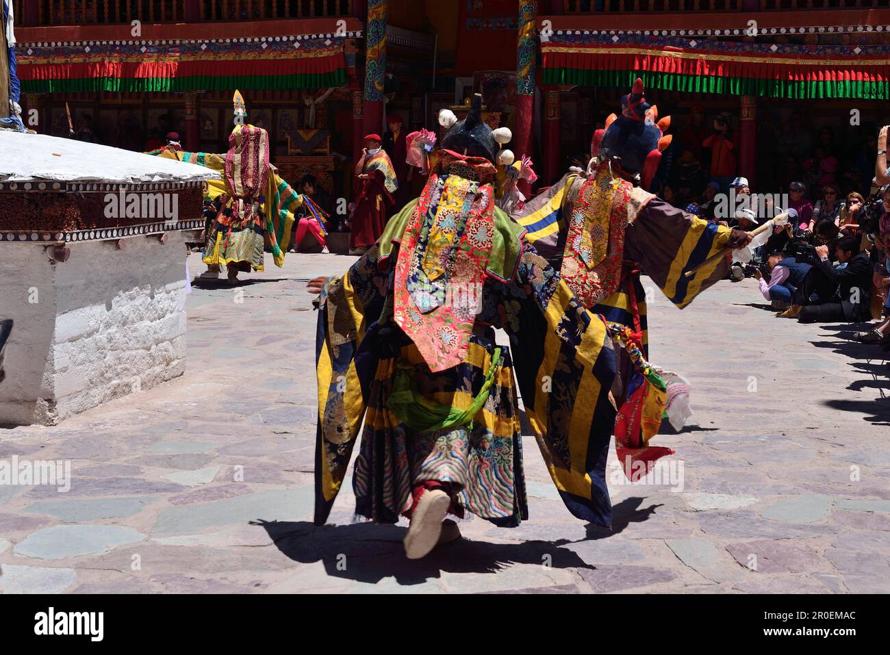 Mask dancers, Hemis Festival, Hemis Monastery, Ladakh, Jammu and ...