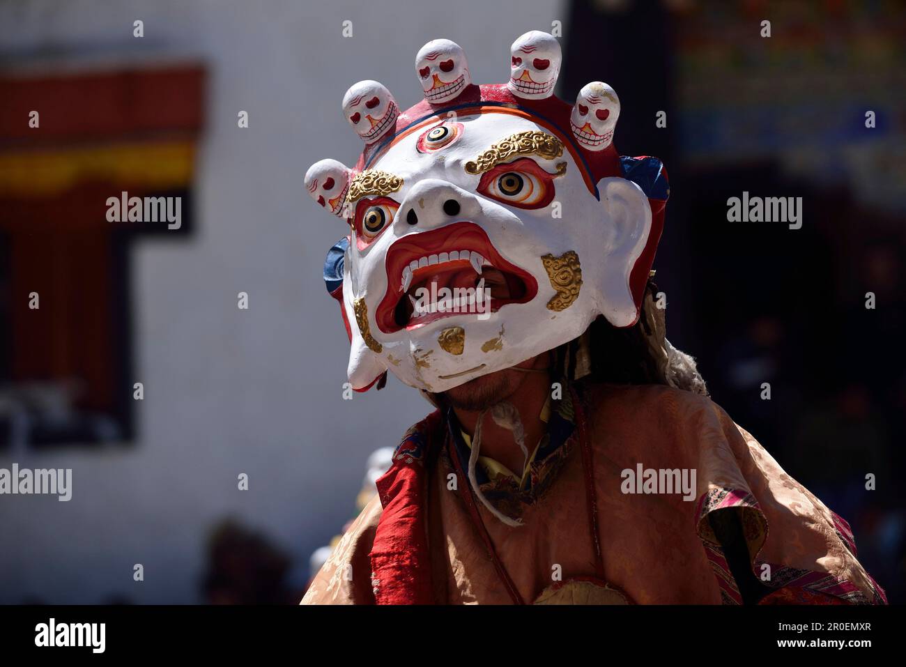 Mask dancers, Hemis Festival, Hemis Monastery, Ladakh, Jammu and ...