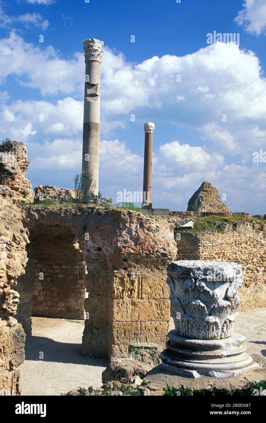 Antonius Pius Thermen, Ruins of Karthago, Roman Villa, Karthago ...