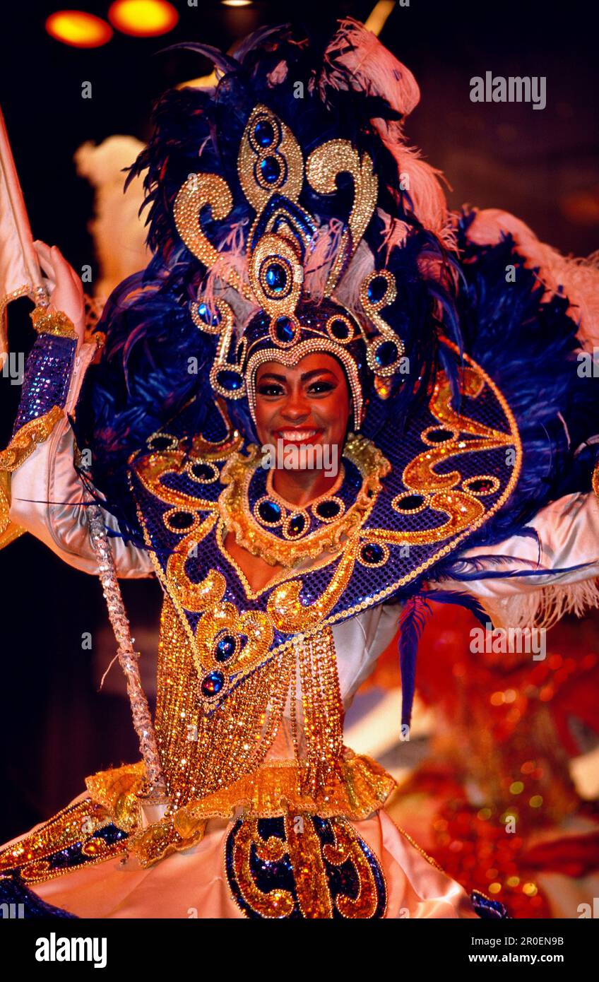 Woman in carnival costume, Brazilian dance troupe, carnival, Rio de ...