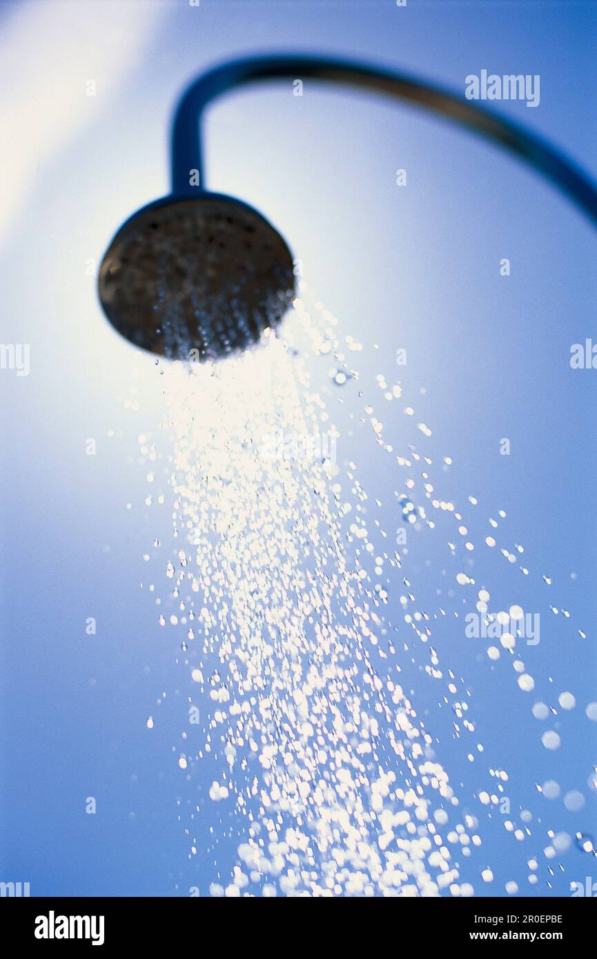 Water running from a shower head, water symbol Stock Photo - Alamy