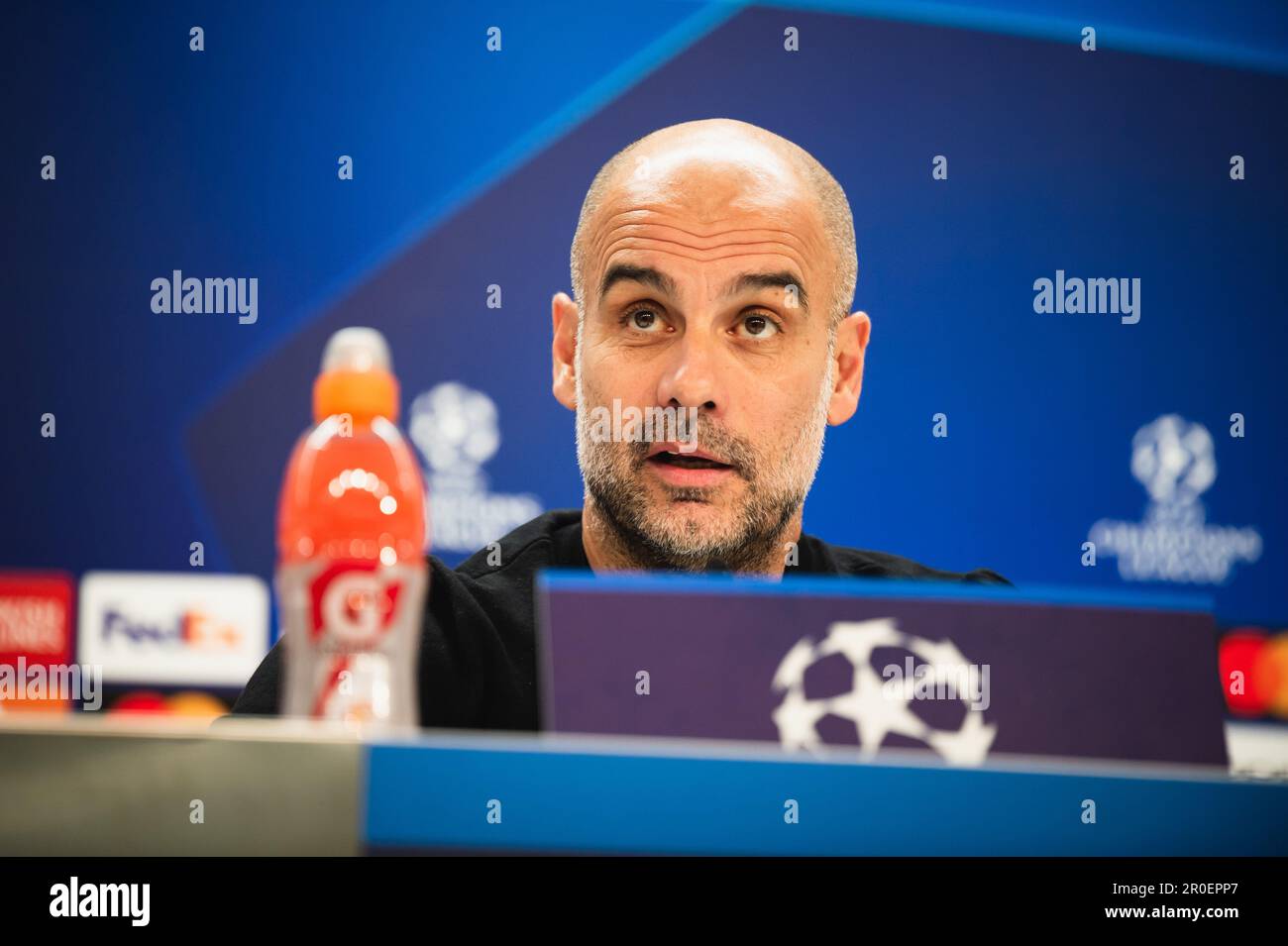 Madrid, Spain. 08th May, 2023. Pep Guardiola (Manchester City) during ...