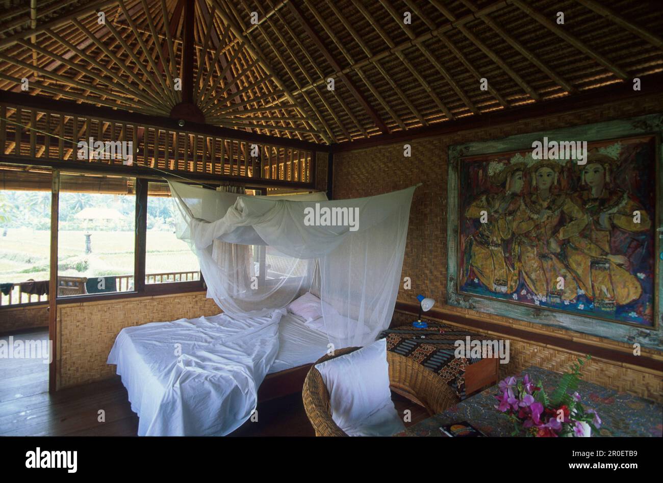 Interior view of bungalow Wayan Karija, Penestanan, Bali, Indonesia ...
