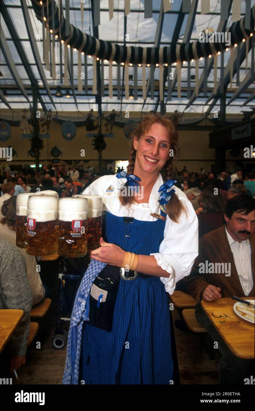 Bedienung Barbara, Festzelt, Oktoberfest Muenchen, Deutschland Stock ...
