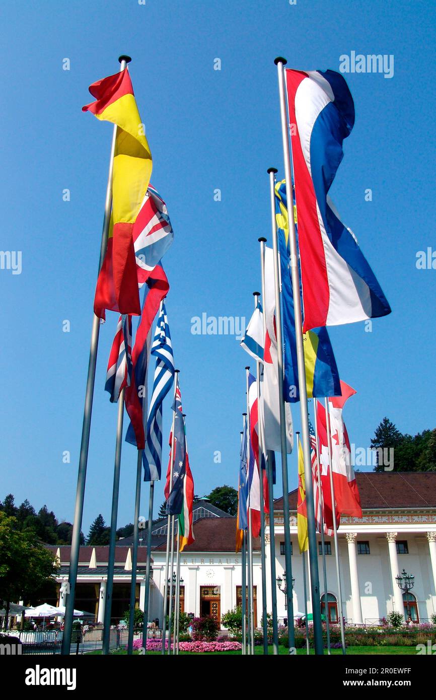 Flags in front health resort park hi-res stock photography and images ...