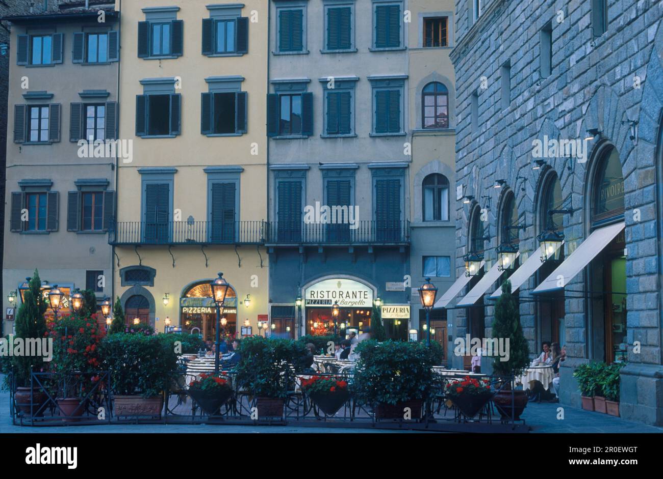 Restaurant piazza della signoria florenz italien hi-res stock ...