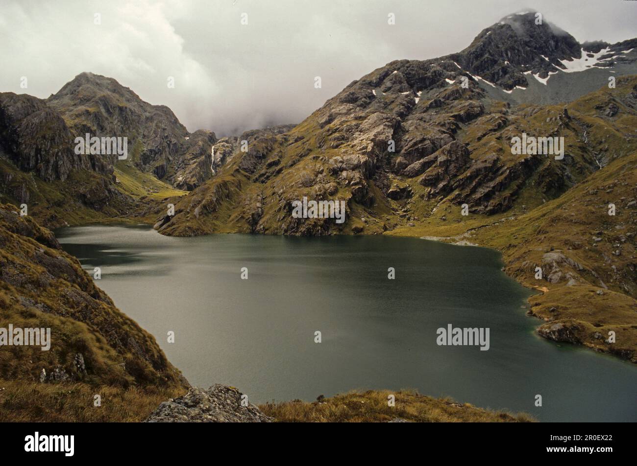 Lake Harris, Routeburn Track, crossing Harris Saddle on Routeburn Track ...