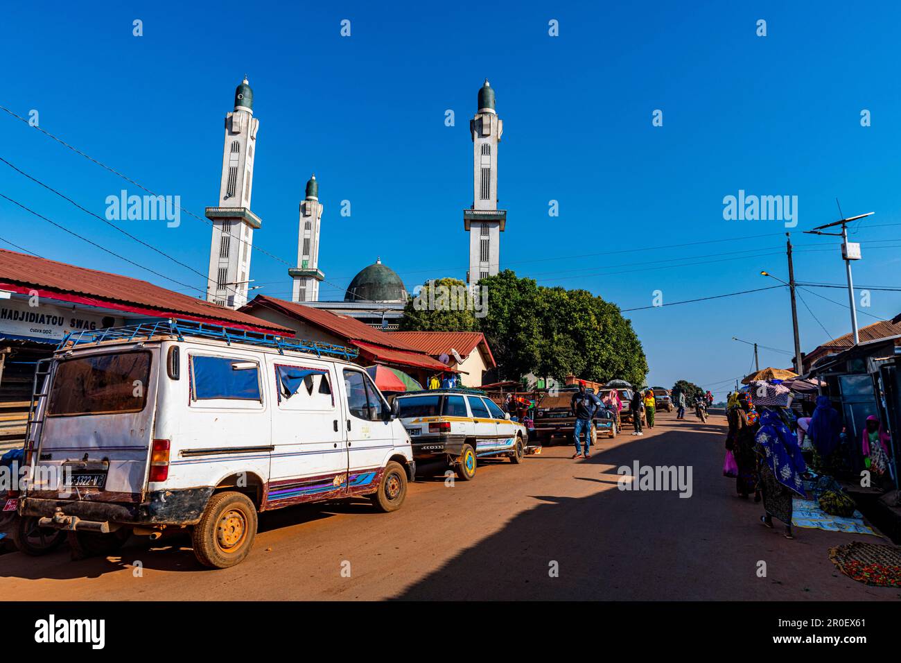 Mosque in the Market of Dalaba, Futa Djallon, Guinea Conakry Stock ...