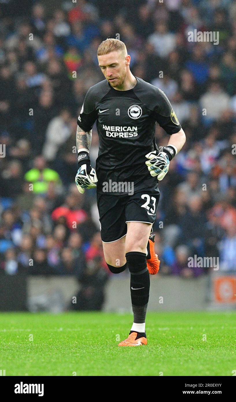Brighton, UK. 08th May, 2023. Jason Steele Goalkeeper of Brighton and ...
